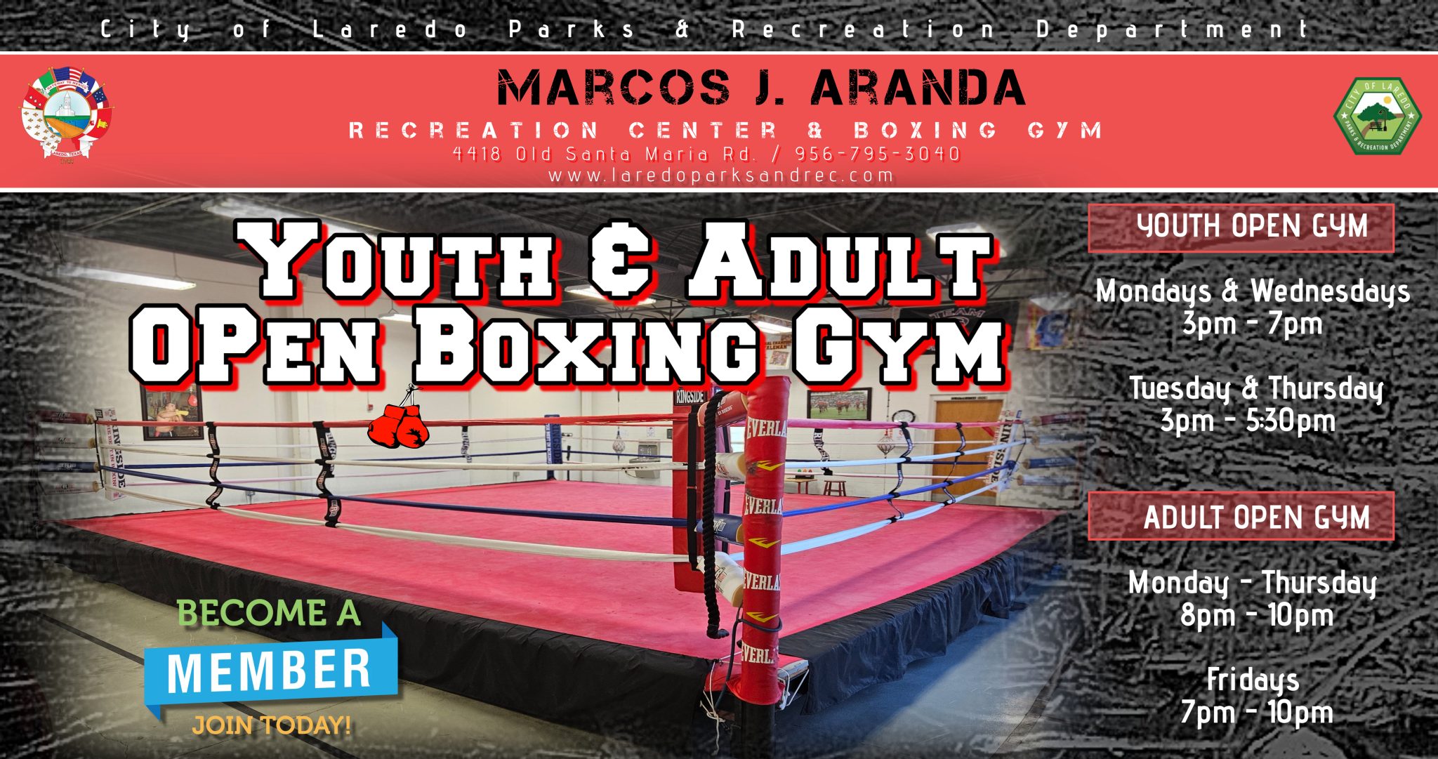 Marcos J. Aranda Recreation & Boxing Gym | Parks & Recreation Department