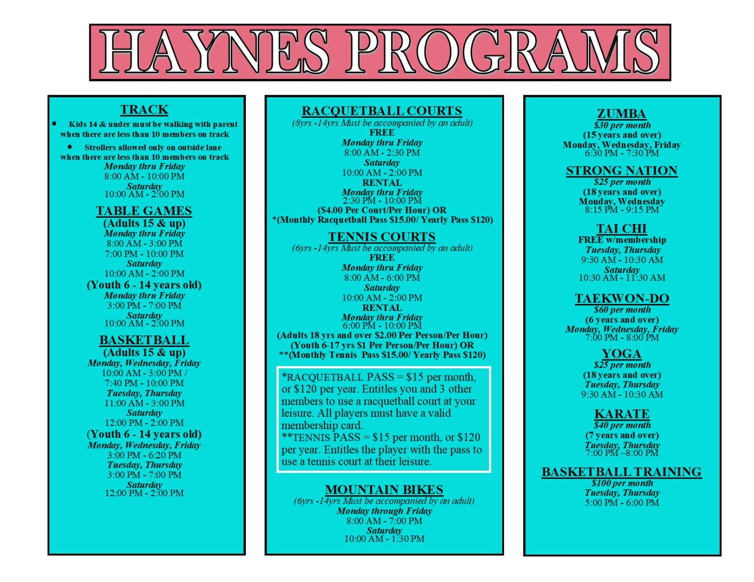 Haynes Recreation Center | Parks & Recreation Department