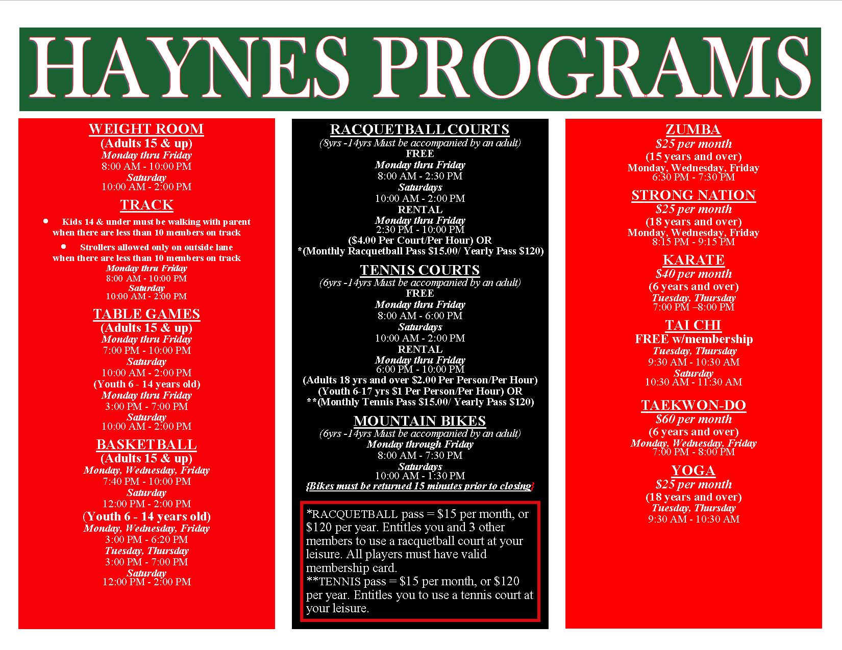 Haynes Recreation Center | Parks & Recreation Department