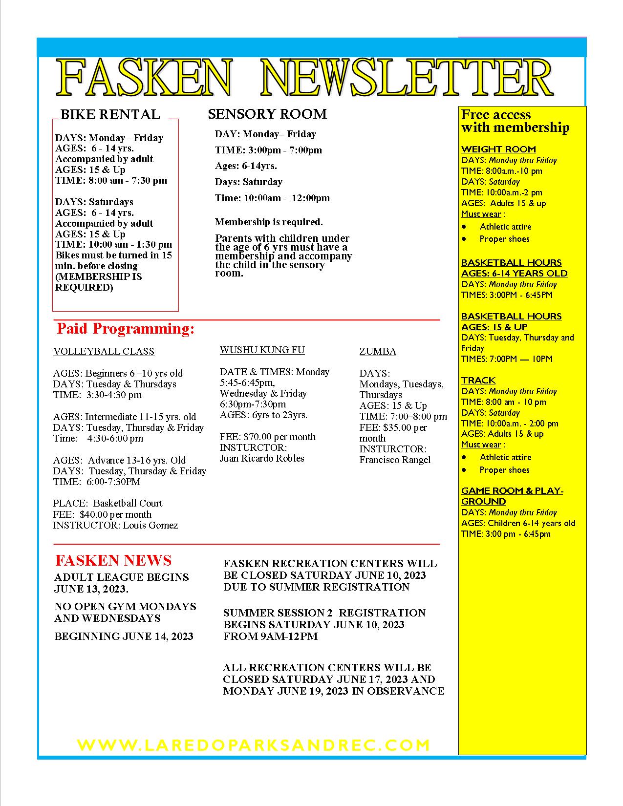 Barbara Fasken Recreation Center | Parks & Recreation Department